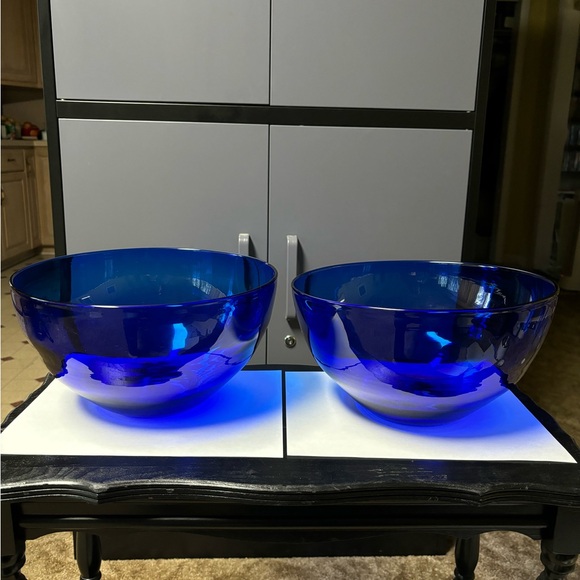 Blenko Glass | Dining | 2 Blenko Glass Blue Bowls Hand Blown | Poshmark